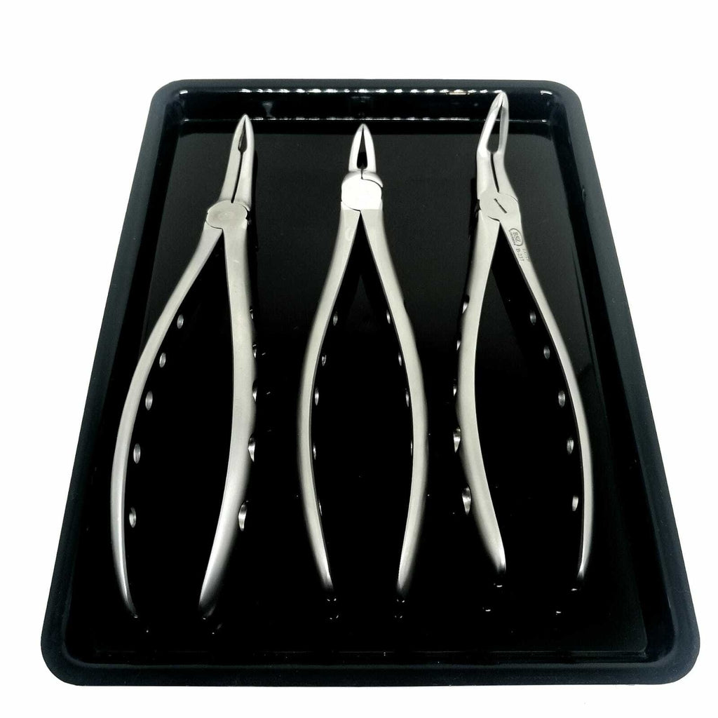 Kit Fórceps Especiais com Serrilha para Remoção de Raiz + Bandeja ...